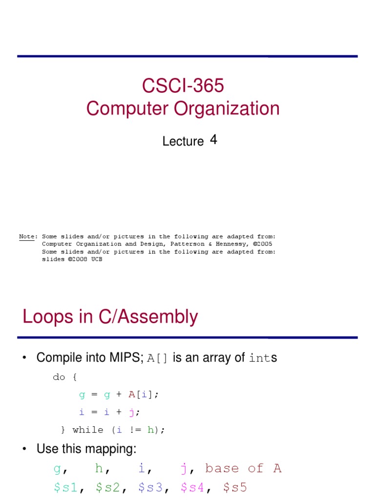 CSCI-365 Computer Organization | Download Free PDF | C (Programming Language) | Control Flow
