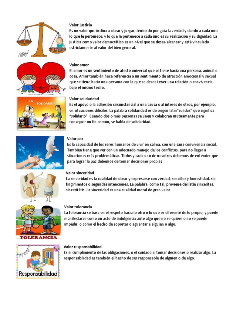 20 Valores Esenciales para Niños | PDF | Felicidad | Gratitud