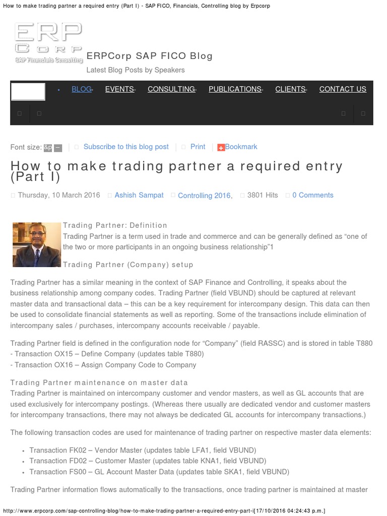 How To Make Trading Partner A Required Entry | PDF | Sap Se | Database ...