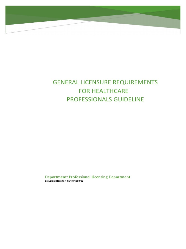 General Licensing Requirements | PDF | Professional Certification ...