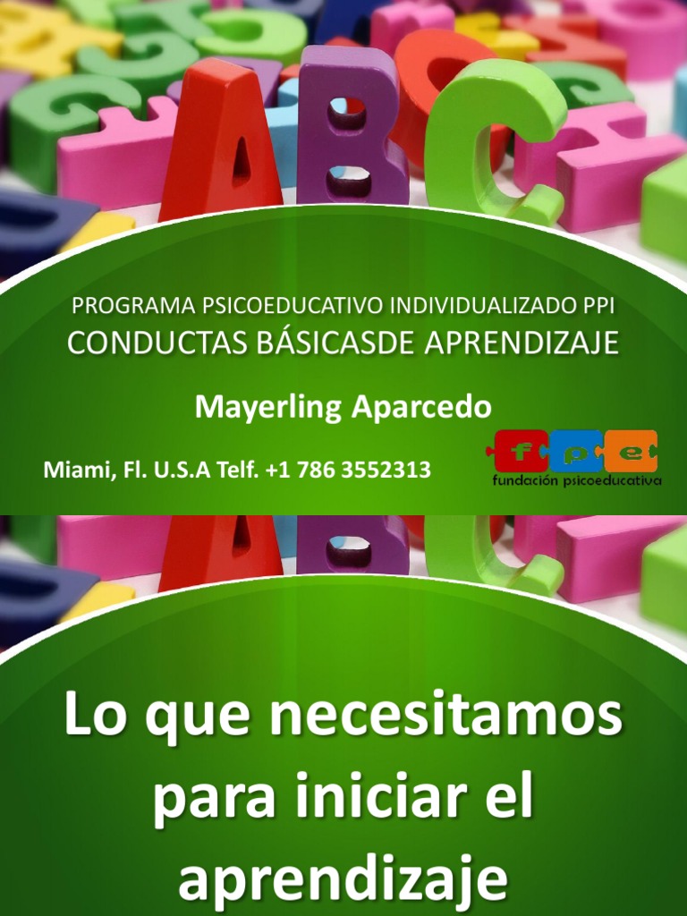 Conductas Básicas de Aprendizaje 2019 | PDF | Espectro autista ...