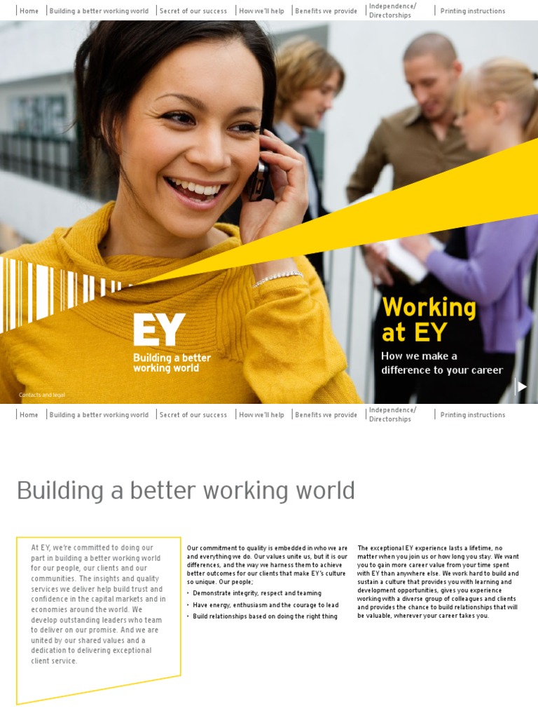 Working at EY | PDF | Employment | Salary