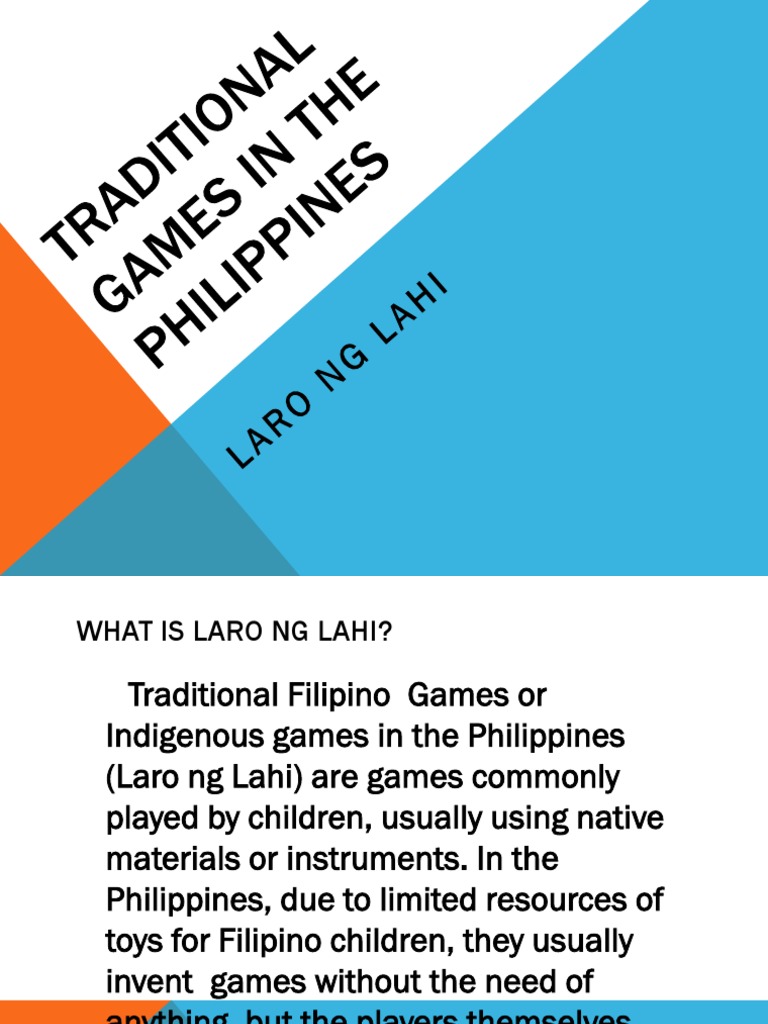 Traditional Games in The Philippines | PDF | Philippines | Leisure
