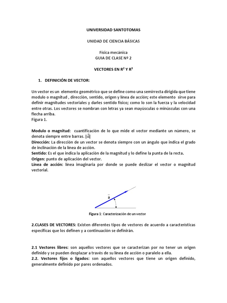 Guia 2 Vectores en r2 y r3 | PDF | Vector Euclidiano | Sistema de ...