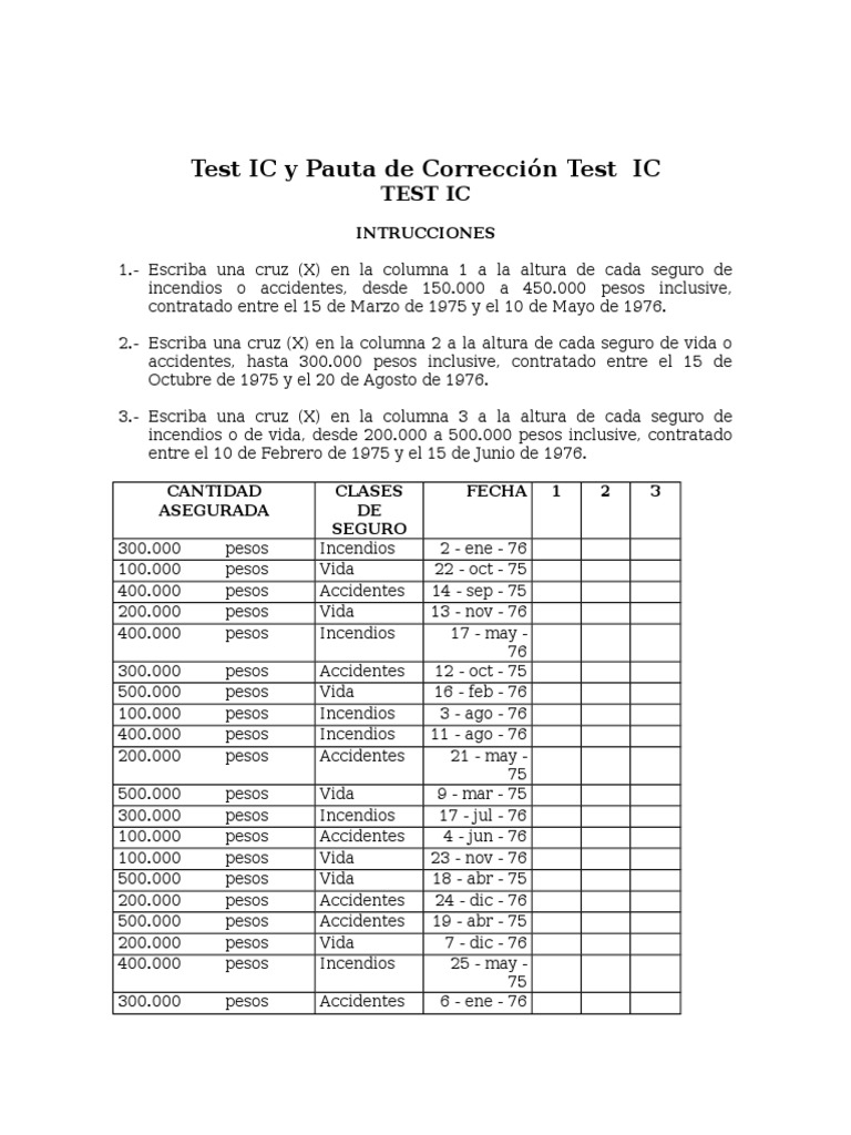 Test Ic | PDF | Sicología