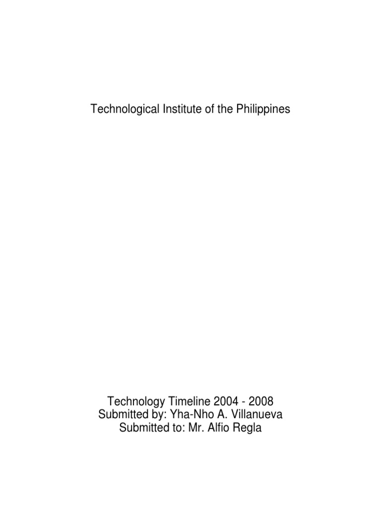 Technology Timeline 2004-2008 | PDF | Smartphone | Mac Os
