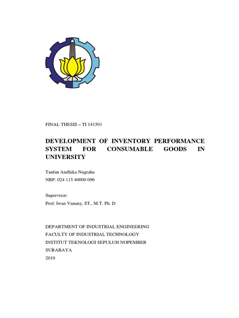 Development of Inventory Performance System FOR Consumable Goods IN ...