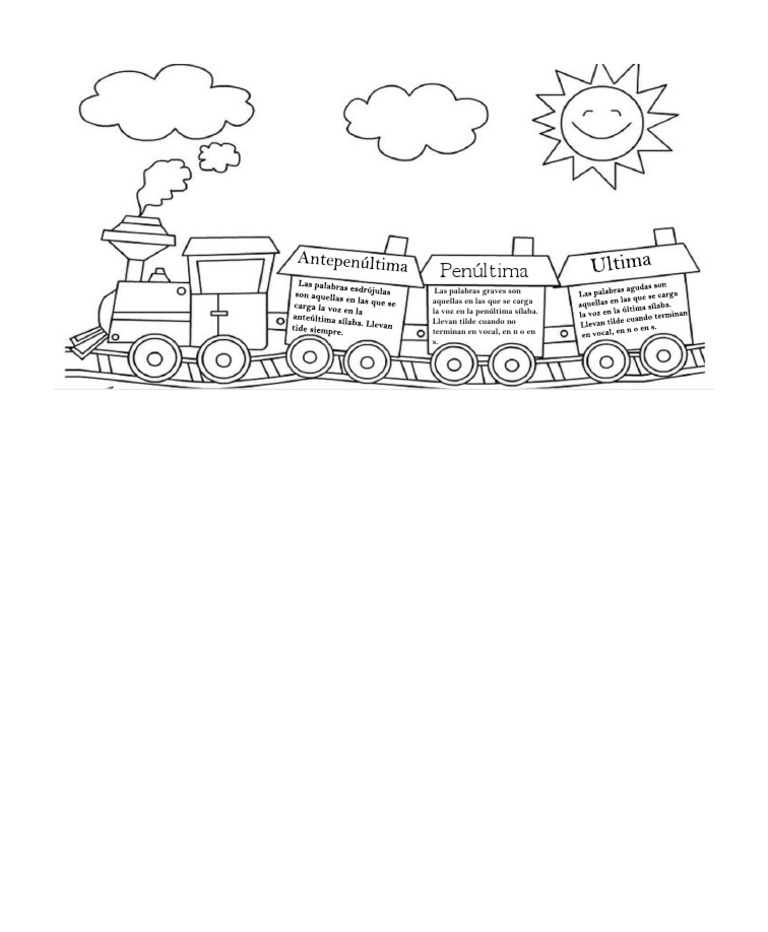 Tren de Las Palabras Agudas, Graves y Esdrújulas | PDF