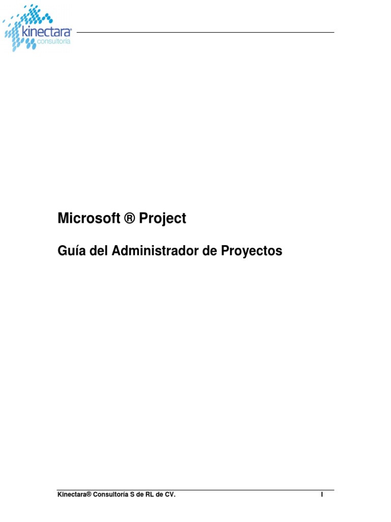 Guía MS Project | PDF | Point and Click | Ventana (informática)