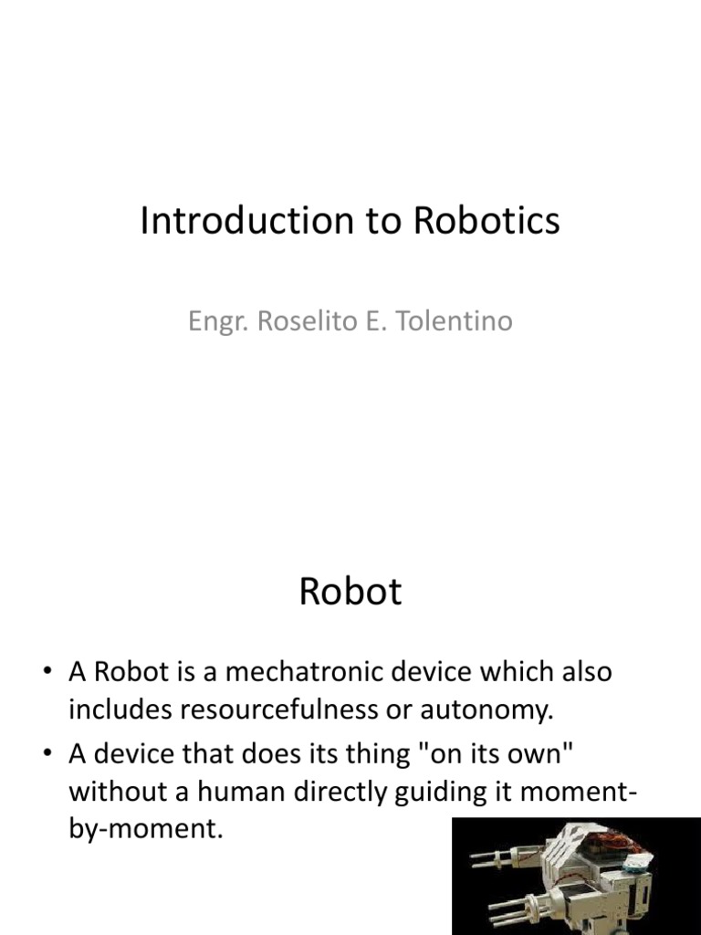 Introduction To Robotics | PDF | Robot | Robotics