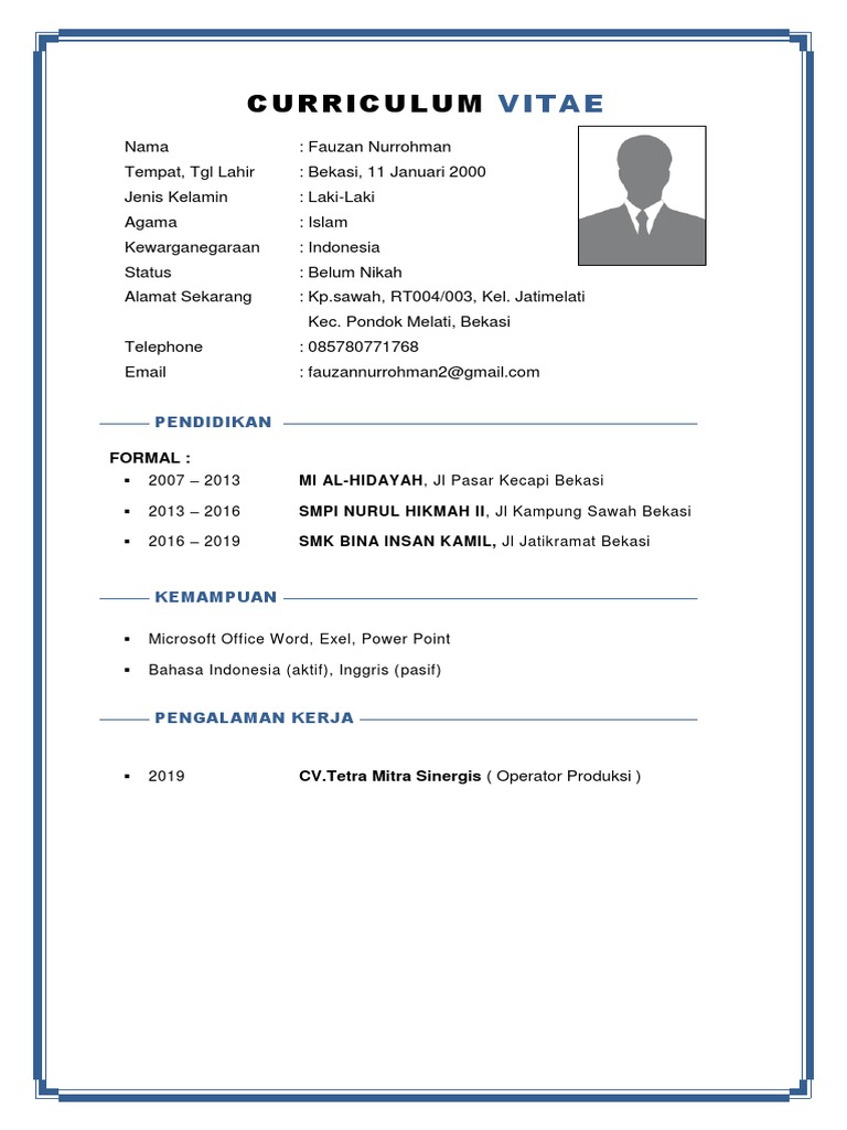 CV Kosong | PDF