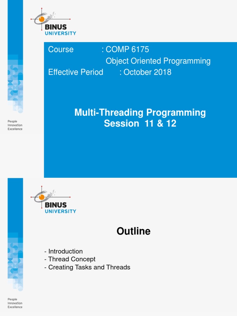 Multi Threading Programming Pdf Thread Computing Class Computer Programming
