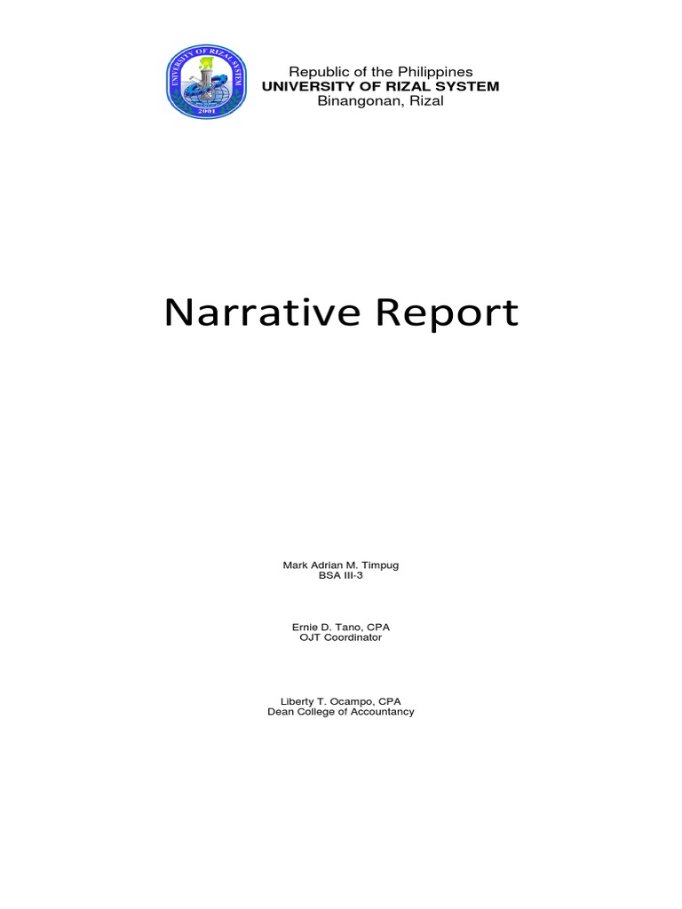 Narrative Report - Adrian | PDF | Withholding Tax | Income Tax