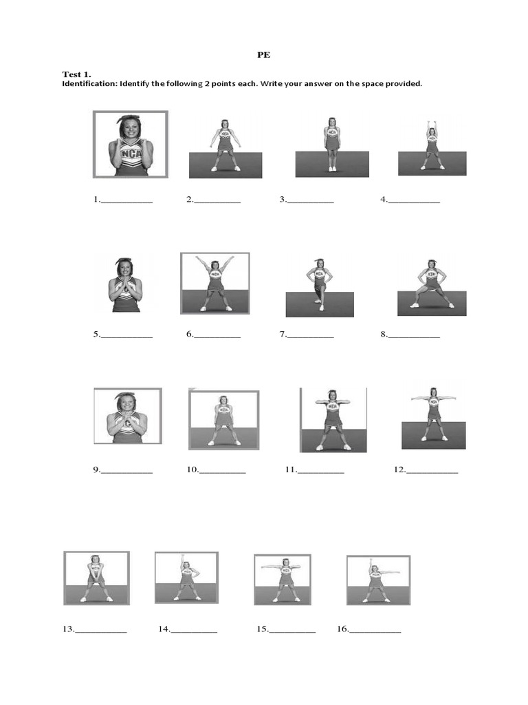 PE Test 1.: Identification: Identify The Following 2 Points Each. Write ...