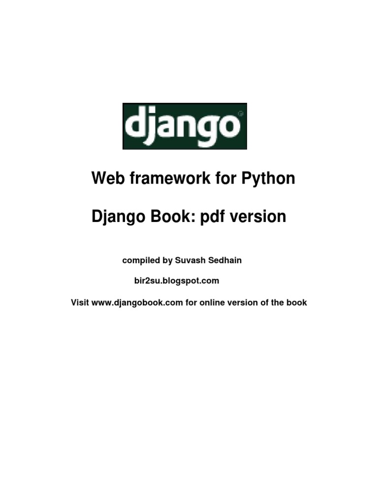 0506 Django Web Framework For Python PDF | PDF | World Wide Web ...