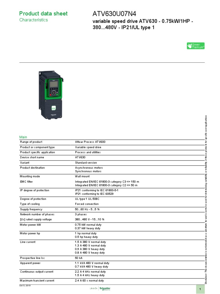Altivar Process ATV600 - ATV630U07N4 | PDF | Electric Motor | Relay