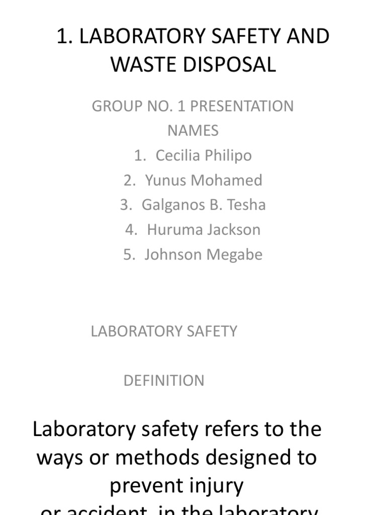Laboratory Safety and Waste Disposal | PDF | Laboratories | Public Health