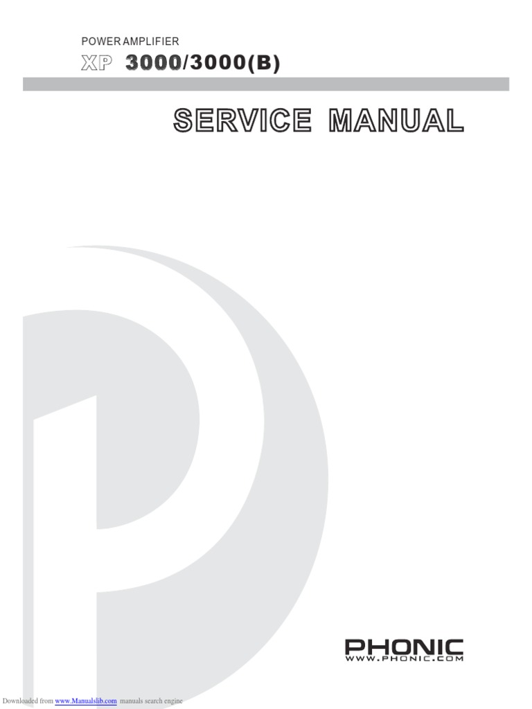 Manual Phonic 3000 | PDF | Amplifier | Audio Electronics