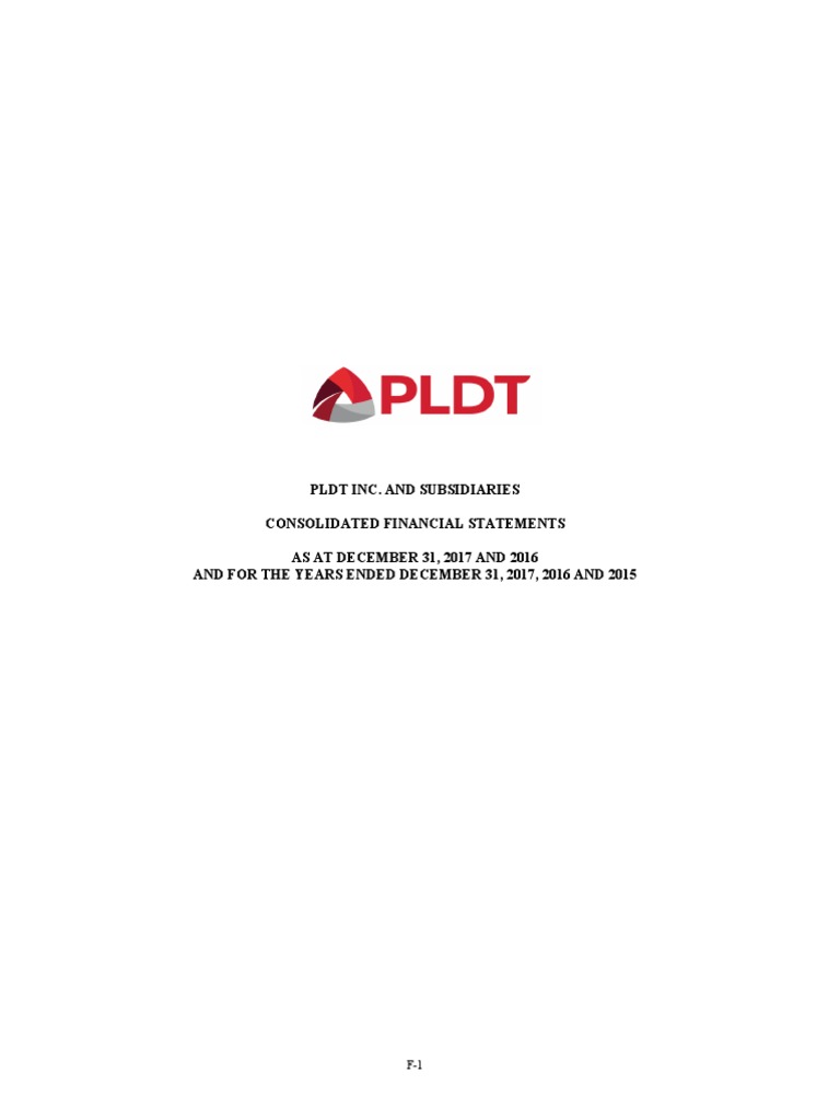 Analysis of the Consolidated Financial Statements of PLDT Inc. and ...