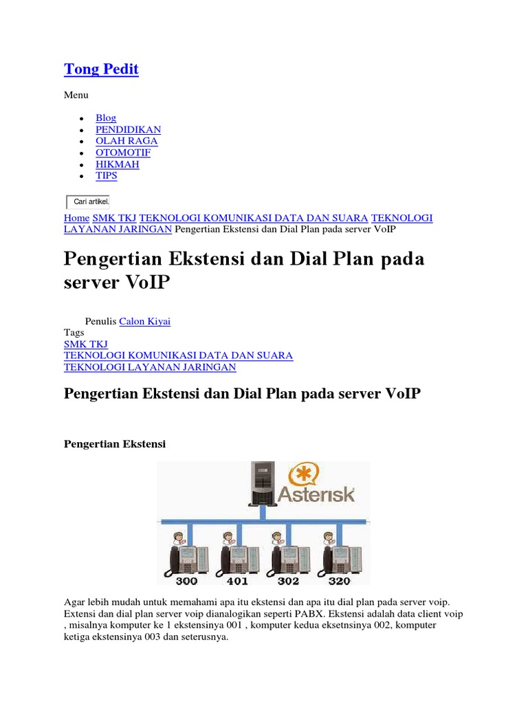 Pengertian Dial Plan | PDF