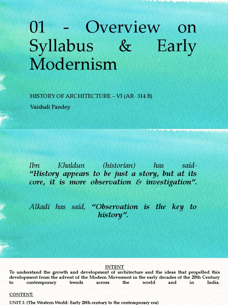 01 - Early Modernism | PDF | Modernism | Minimalism