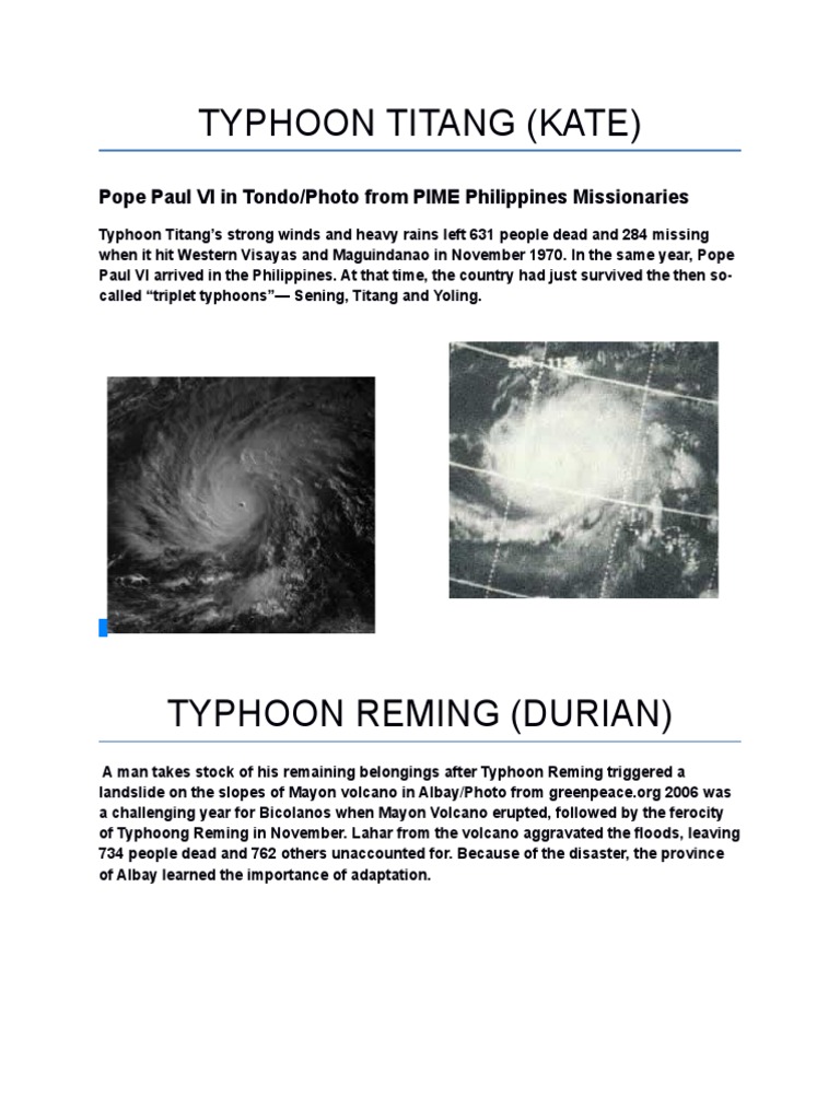 Typhoon Titang | PDF | Tropical Cyclones | Weather Events