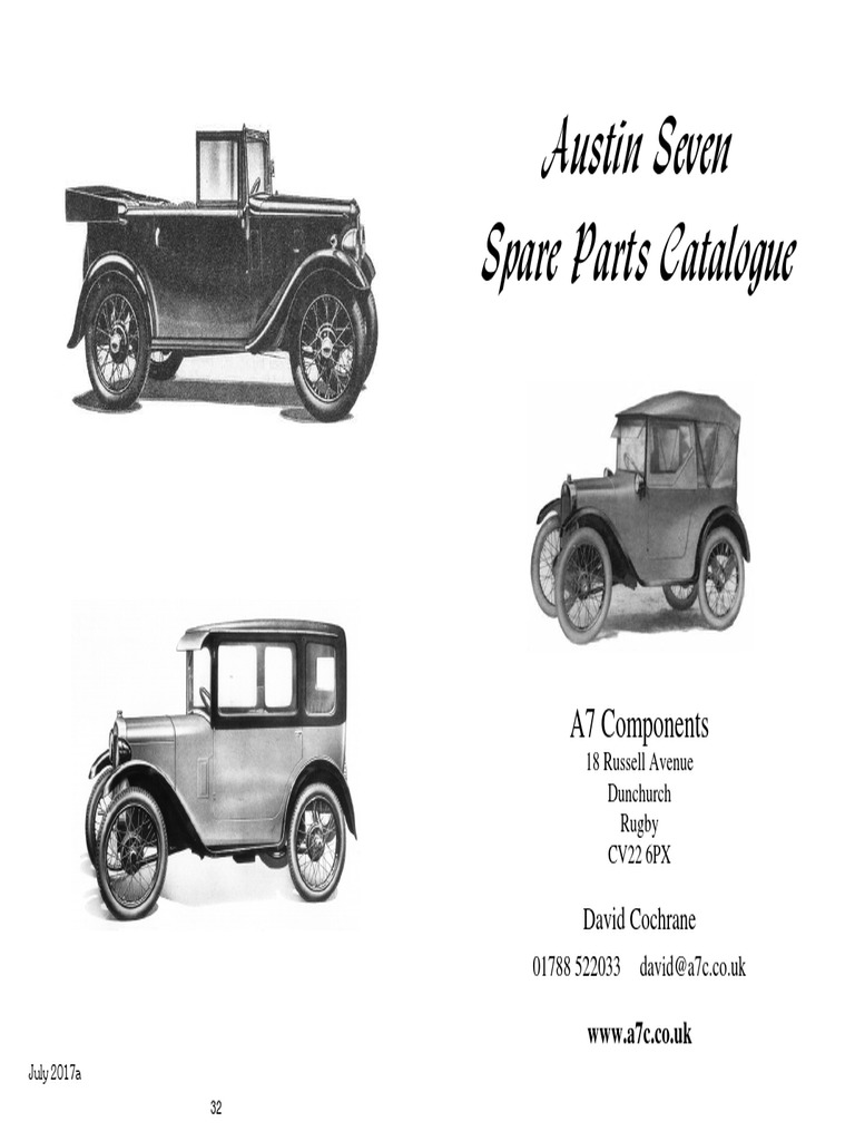 Austin 7C | PDF | Vehicle Parts | Motor Vehicle