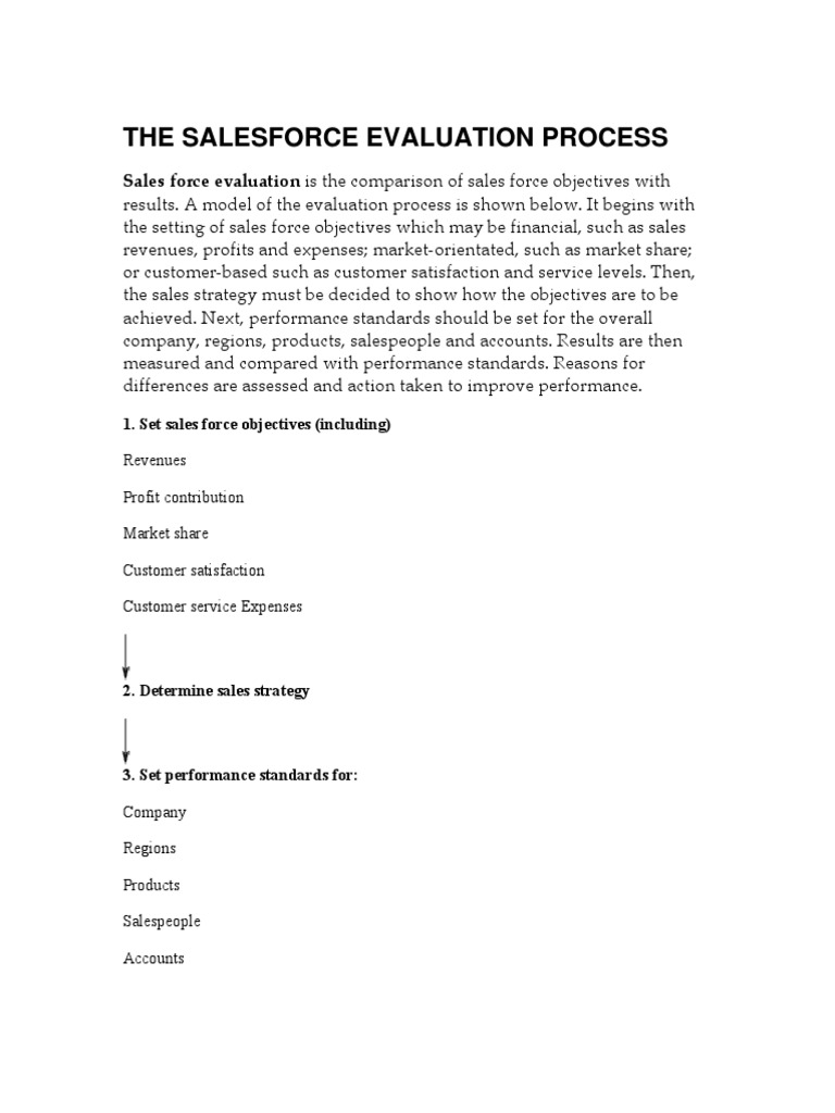 The Salesforce Evaluation Process | PDF | Sales | Qualitative Research