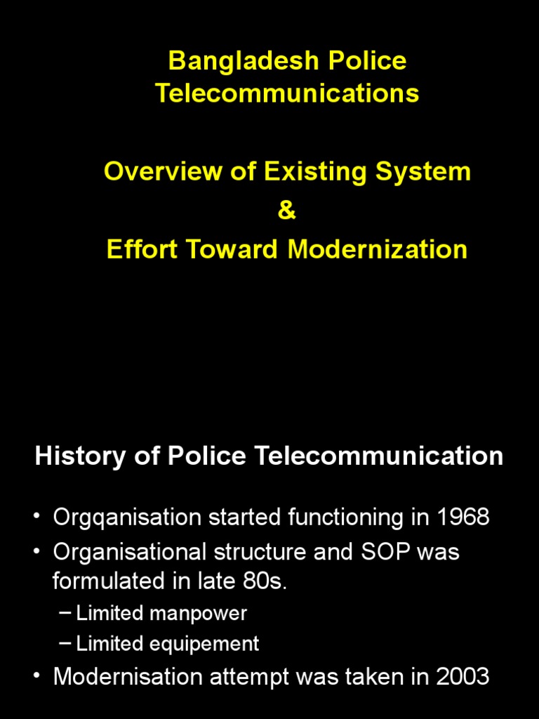 Bangladesh Police Telecom Modernization | PDF | Telecommunication ...