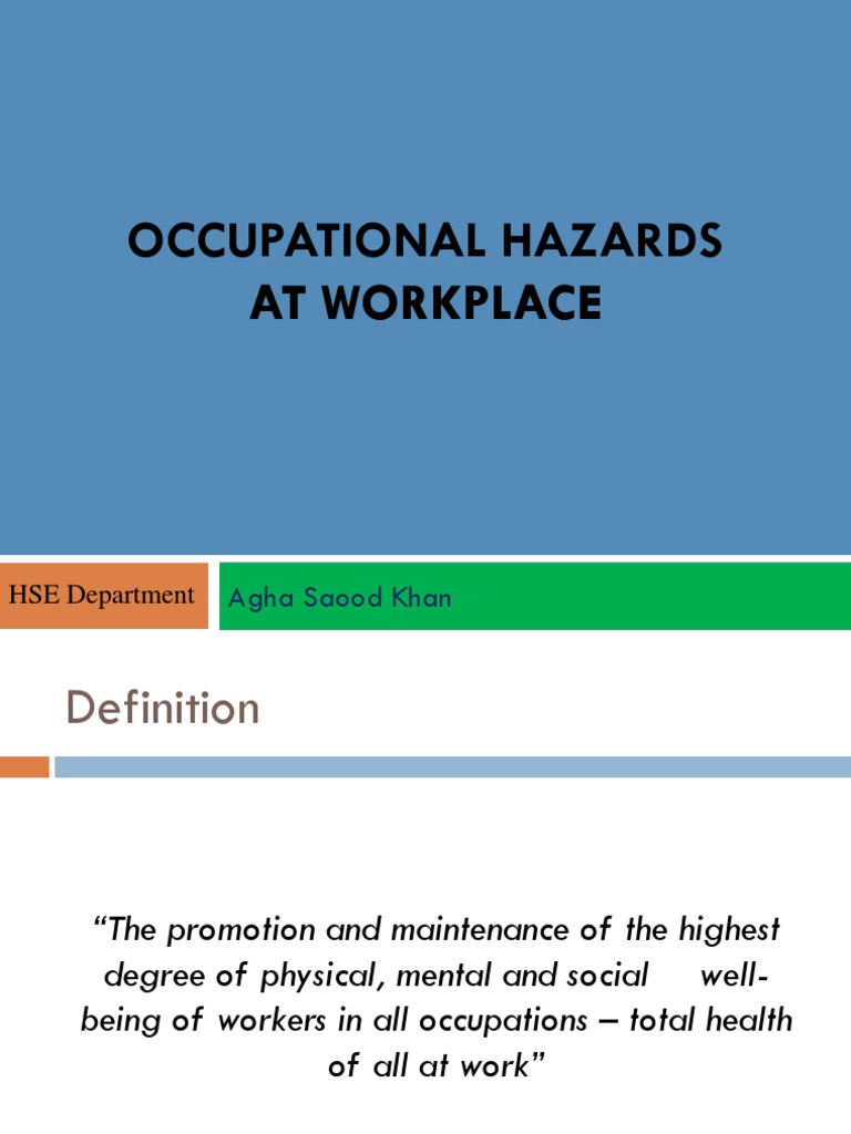 occupational_hazards.ppt | Hazards | Occupational Safety And Health