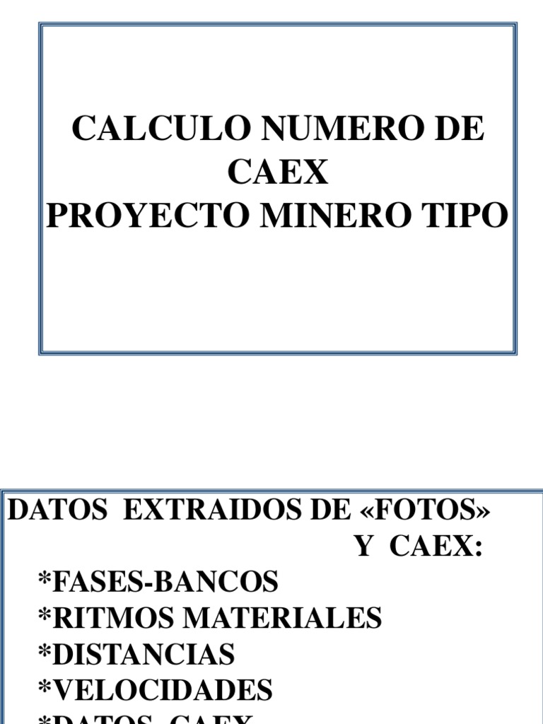 Calculo de Caex | PDF