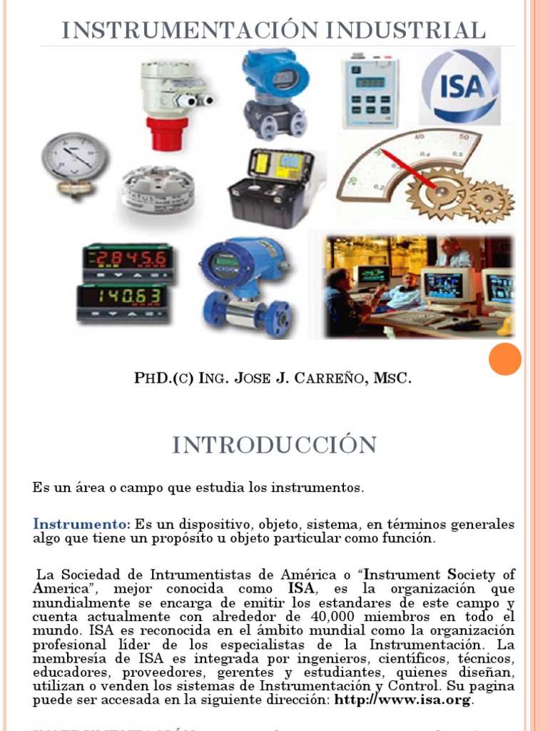 Introducción a la Instrumentación Industrial | PDF | Medición | Metrología