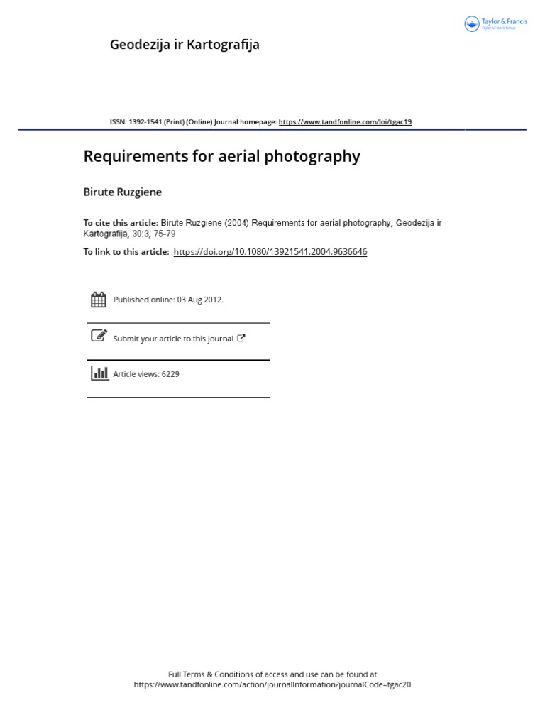 Aerial Photography Requirements Explained | PDF | Image Resolution ...