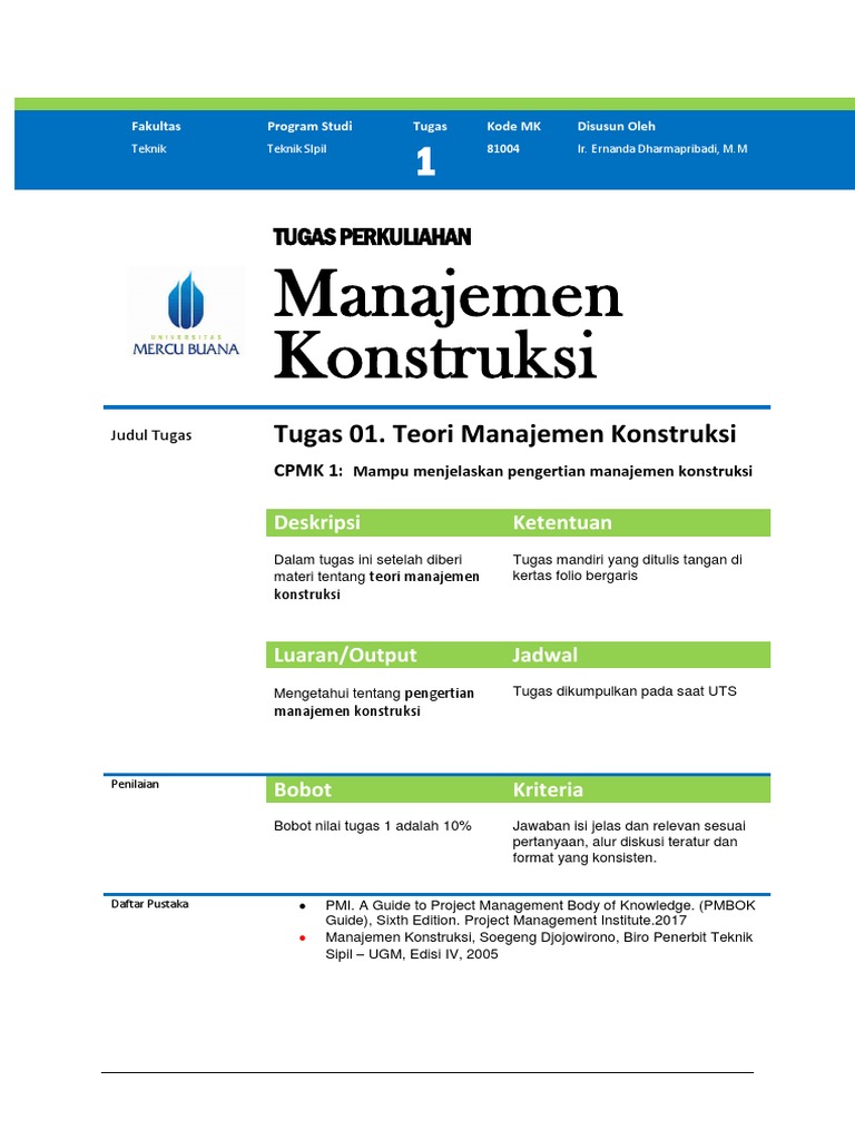 Tugas MK - CPMK 01 | PDF
