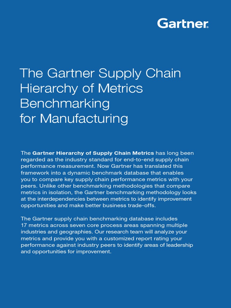 SupplyChain Manufacturing BenchmarkingFlier Digital | PDF | Supply ...