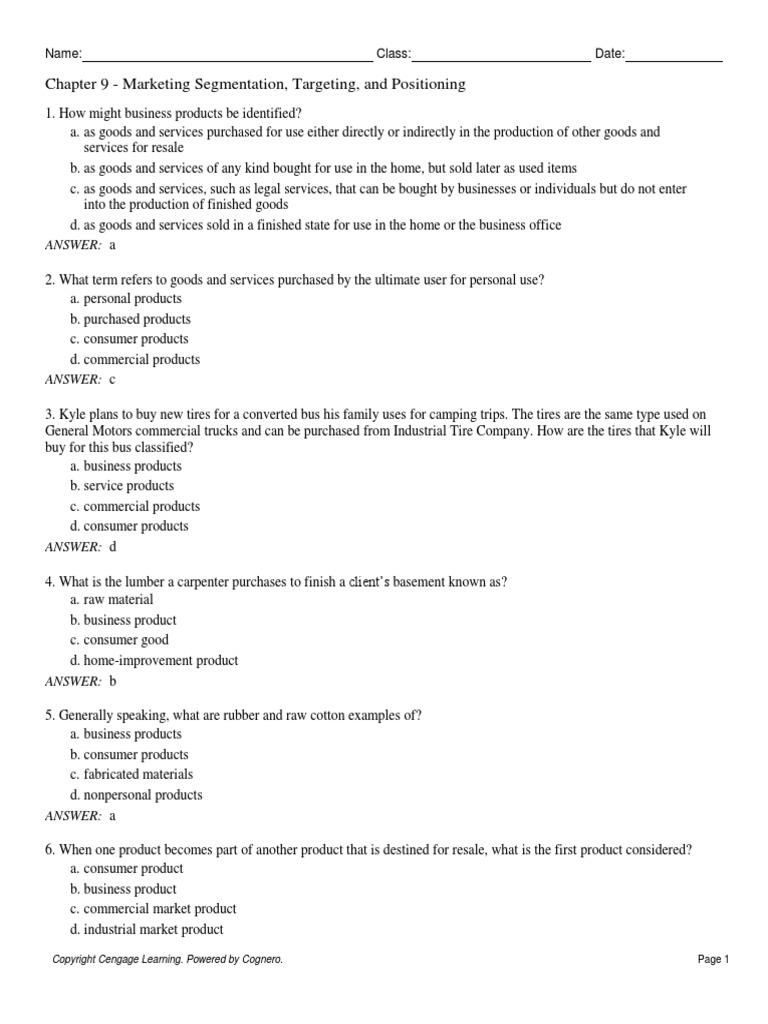 Chapter 9 Marketing Segmentation Targeting and Positioning | PDF ...