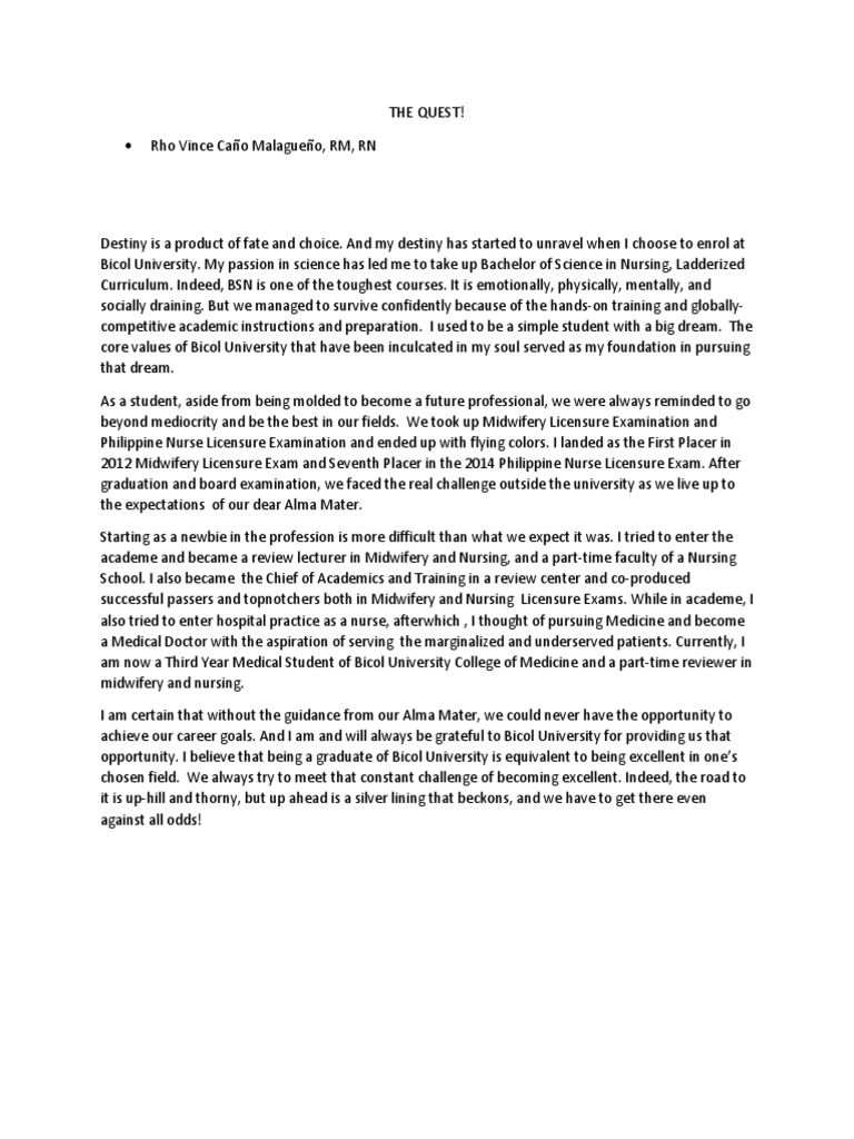 Quest | PDF | Medical School | Nursing