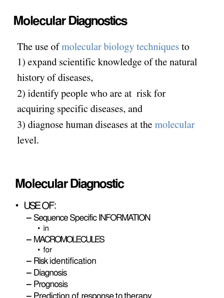 Molecular Diagnostics | PDF | Microsatellite | Dna Profiling