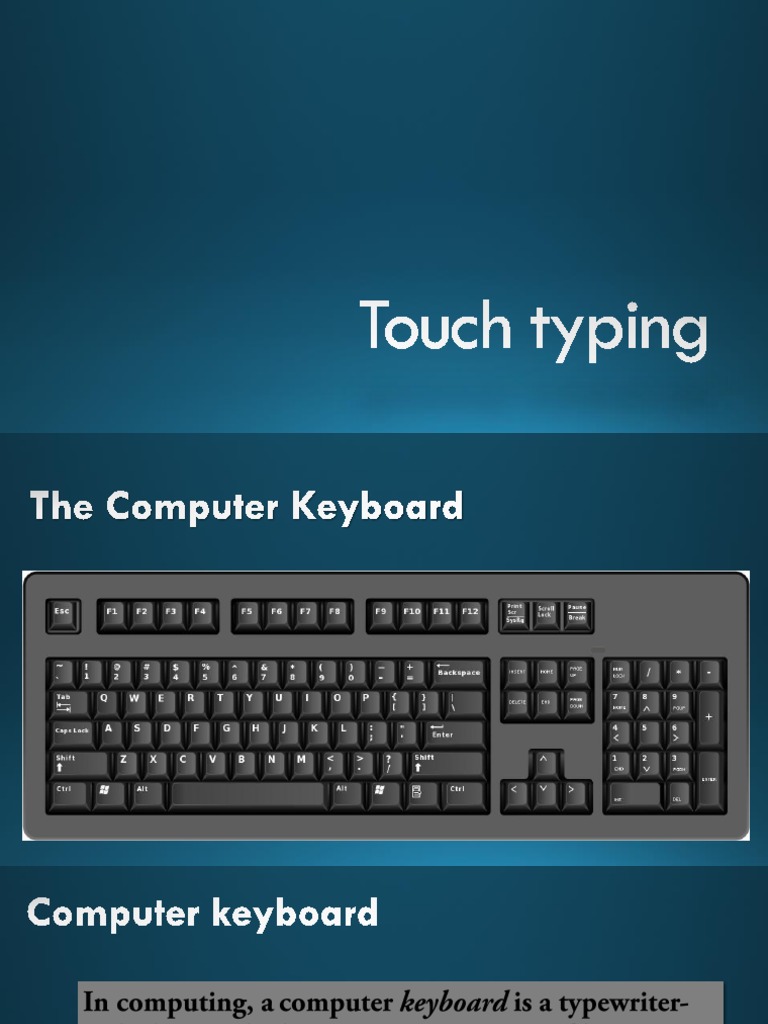 Touch Typing | PDF | Computer Keyboard | Bracket