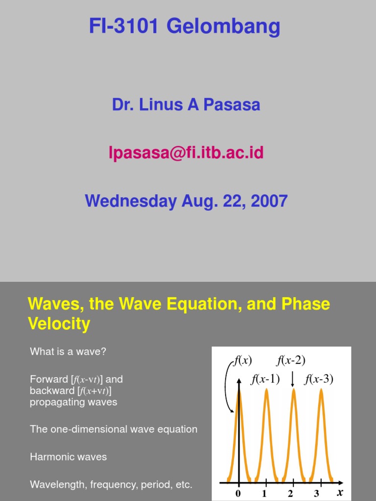 Lecture 02 | PDF | Waves | Trigonometric Functions