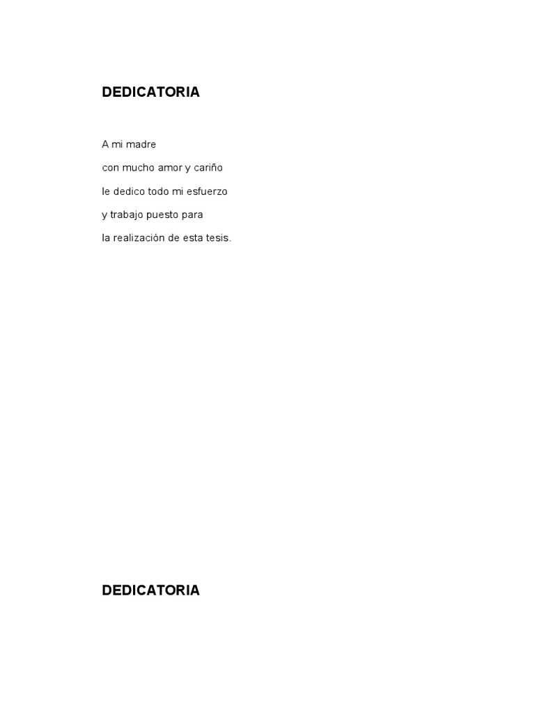 Modelos de Dedicatoria | PDF