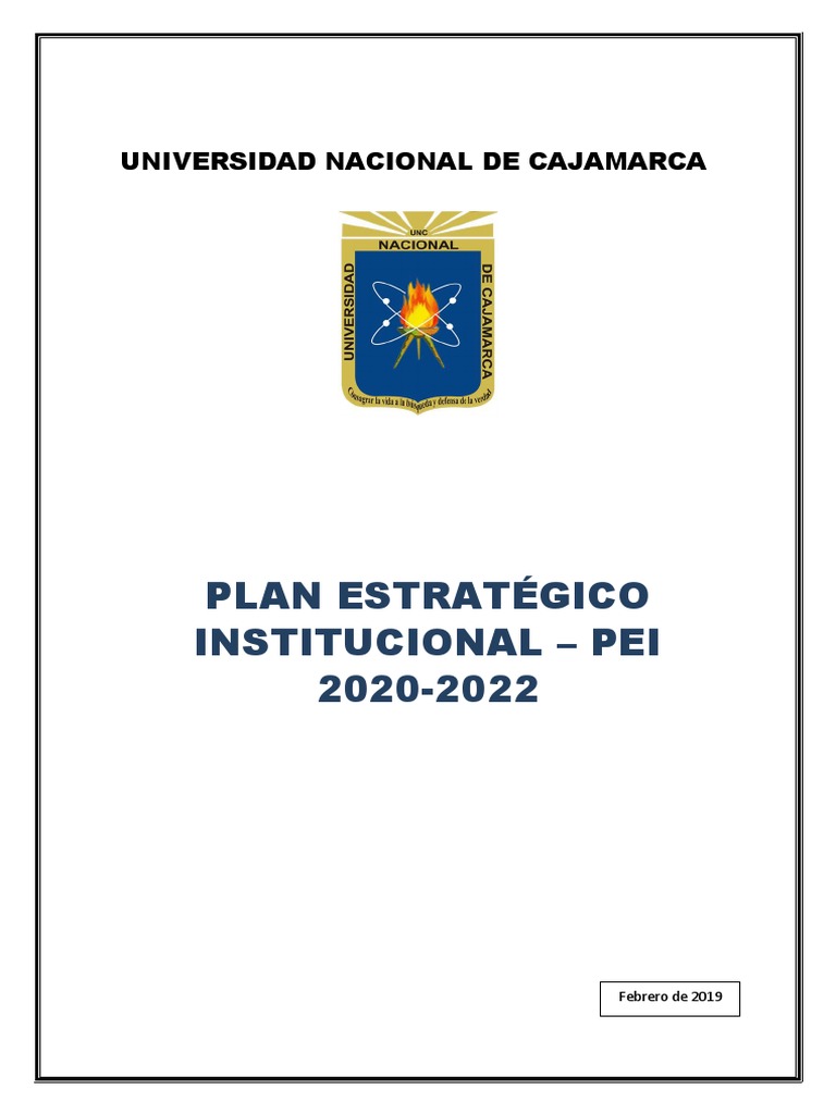 PLAN ESTRATÉGICO UNC 2020-2022 - 17 - 03 - 2019 SMM PDF | PDF ...