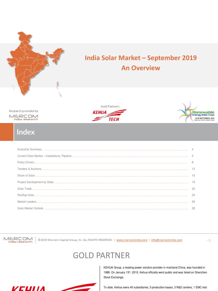 India Solar Market Update - Whitepaper by Mercom India Research (Sep ...