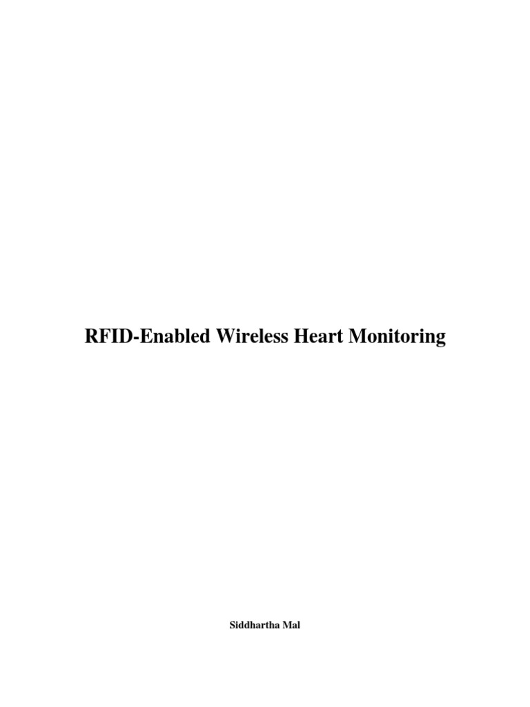 RFID-Enabled Wireless Heart Monitoring: Siddhartha Mal | PDF | Radio ...