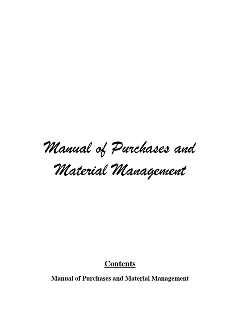 Purchase Manual PDF | PDF | Retail | Inventory