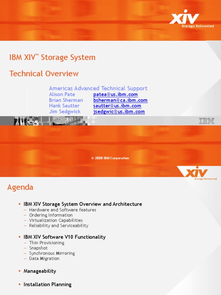 Ibm Xiv Storage System Technical Overview Americas Advanced Technical