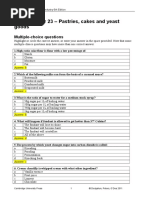 CHEF Quiz Multiple Choice Questions | PDF | Grilling | Foods