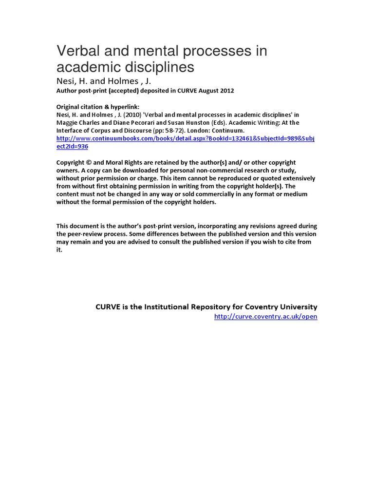 Verbal and Mental Process | PDF | Scientific Method | Epistemology