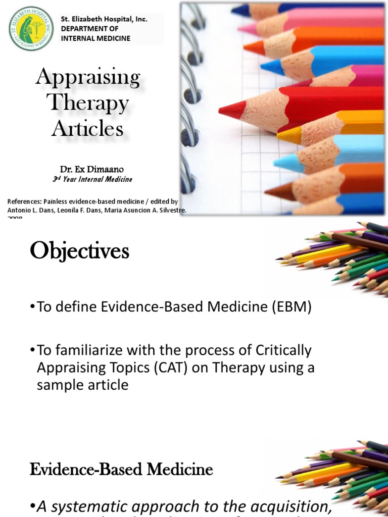 Appraising Therapy | PDF | Evidence Based Medicine | Randomized Controlled Trial