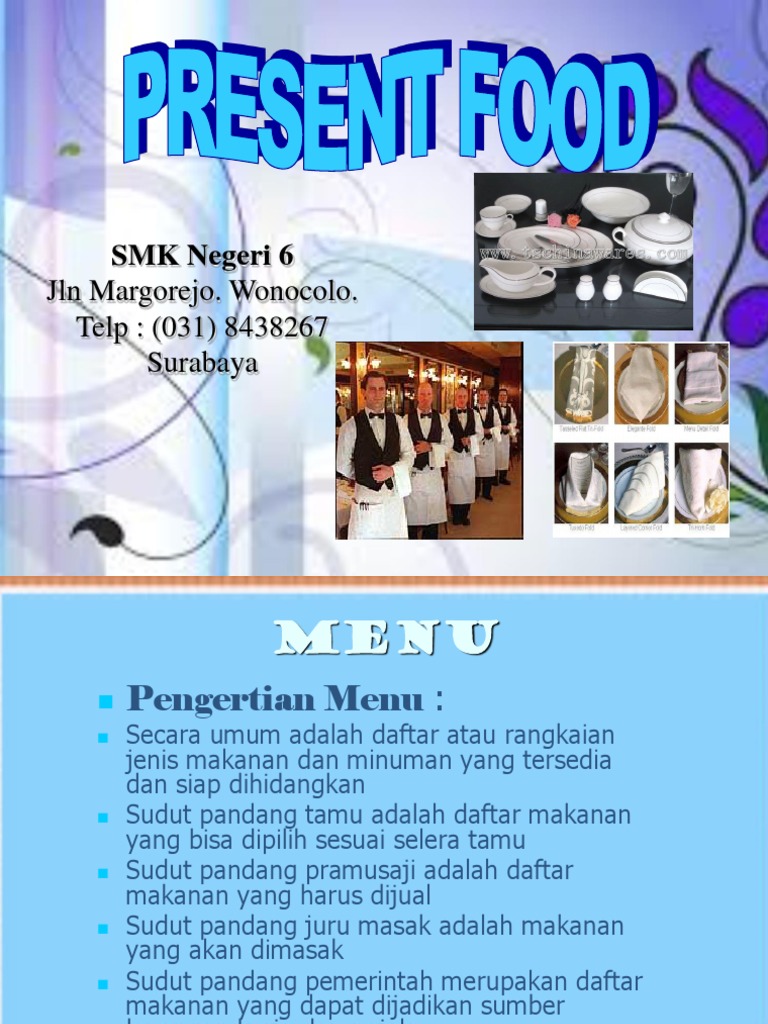 Present Food (Menu) | PDF